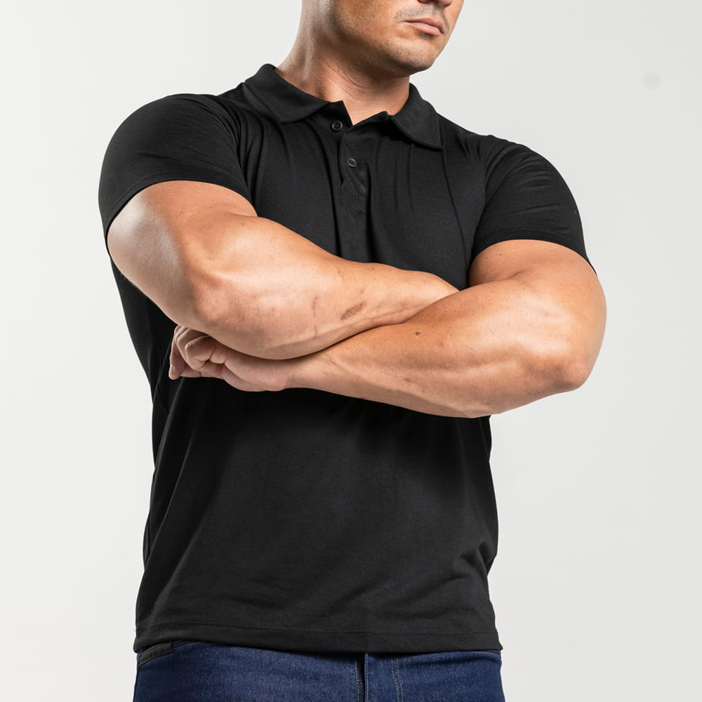 Camisa Polo Basic Preta Citerol - Citerol