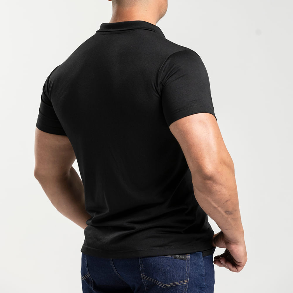 Camisa Polo Basic Preta Citerol - Citerol