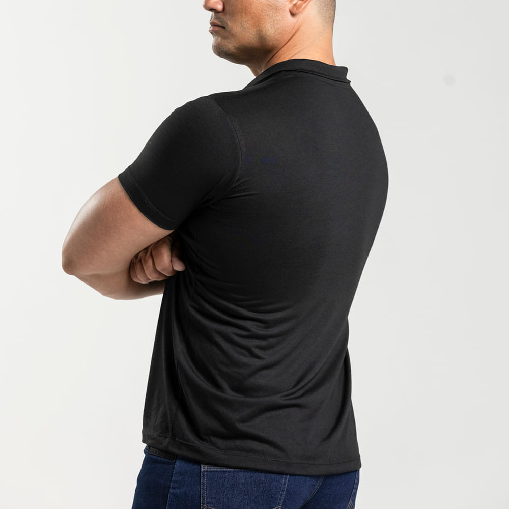 Camisa Polo Basic Preta Citerol - Citerol