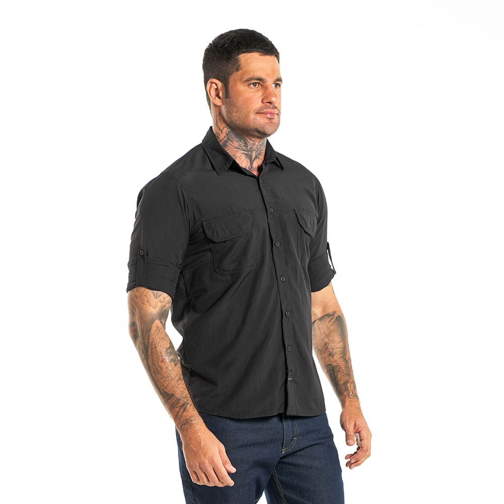 Workshirt Camisa Titan Air Preta Manga Longa - Citerol