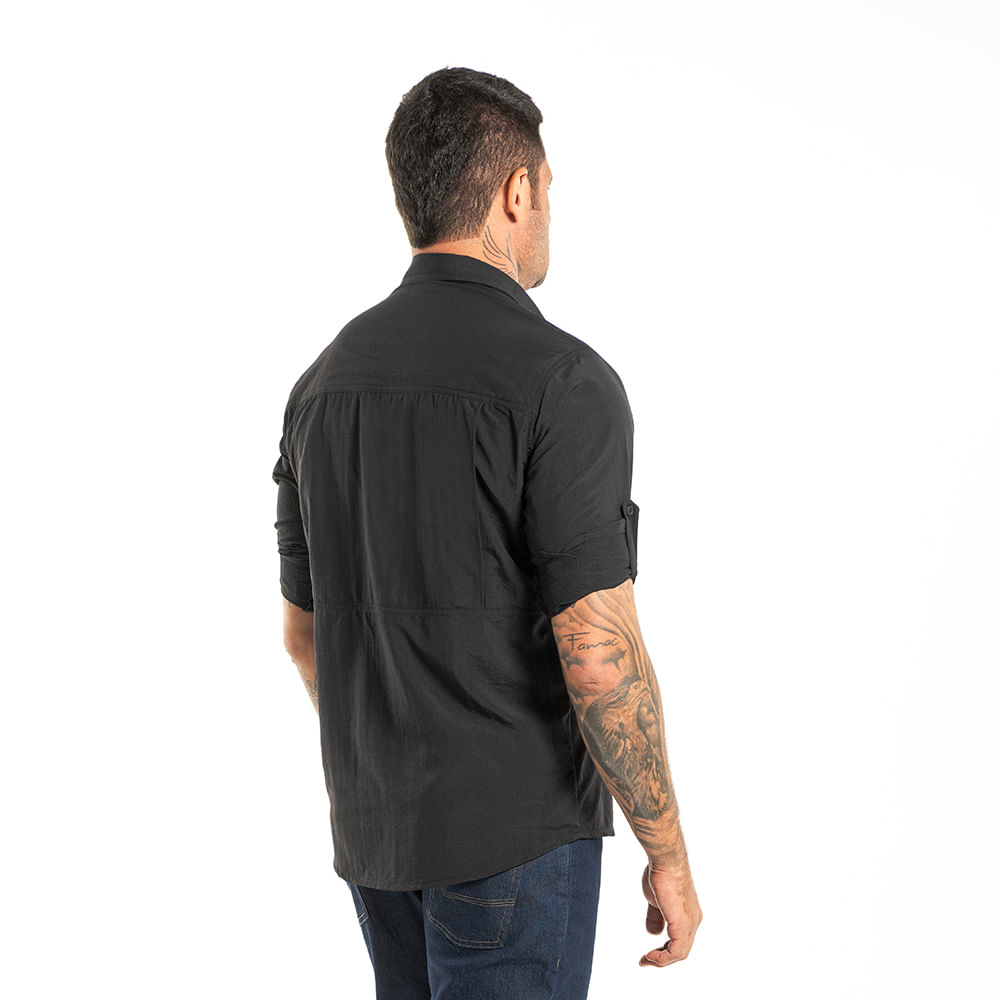 Workshirt Camisa Titan Air Preta Manga Longa - Citerol